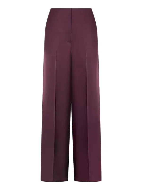 Pinko Wide-leg Satin Trousers - Red