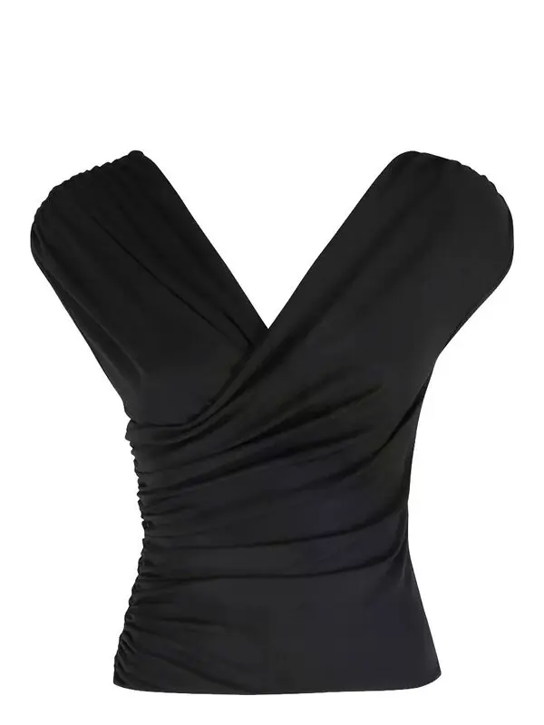 Andamane Ruched Blouse - Black