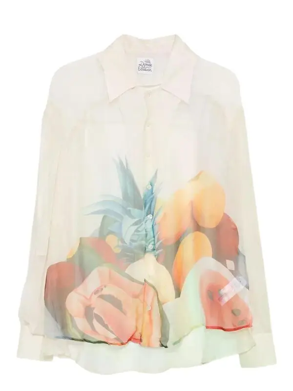 DONDE ESTEBAN Fruit Print Shirt - Neutrals