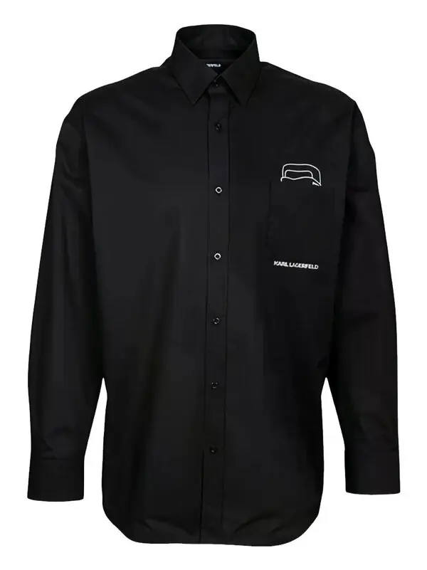 Karl Lagerfeld Chest-pocket Shirt - Black