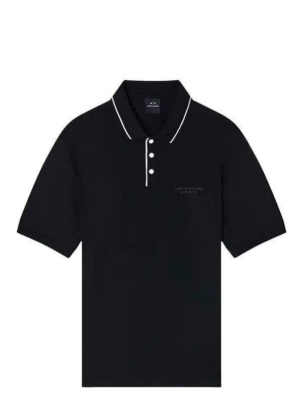 Armani Exchange Short-sleeve Polo Shirt - Black