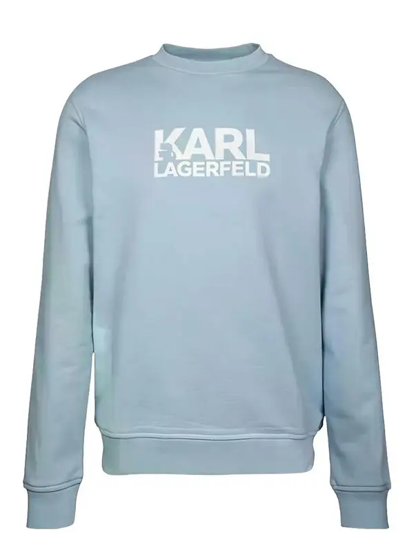 Karl Lagerfeld Logo-print Crew-neck Sweater - Blue