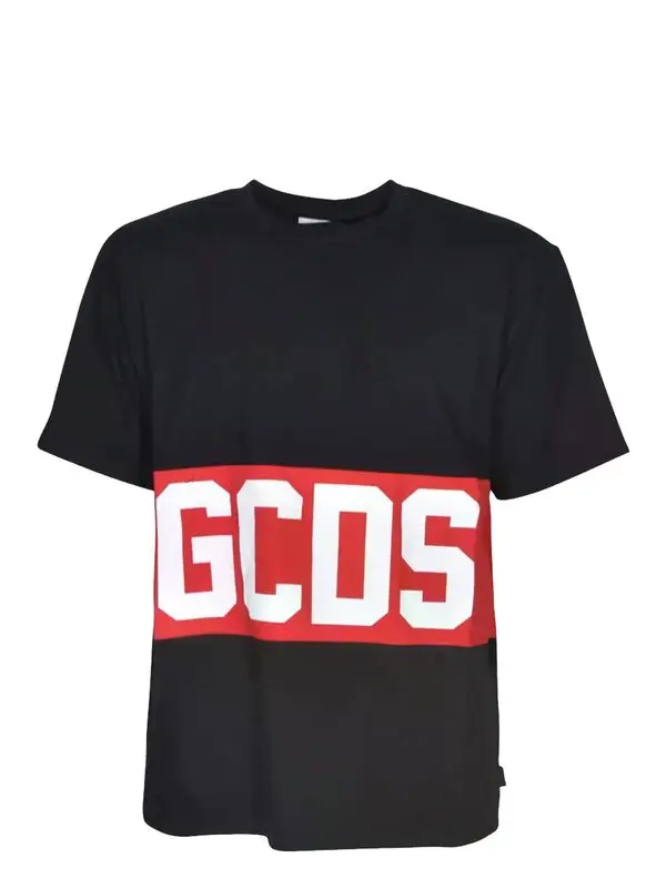 Gcds Logo-band Oversized T-shirt - Black