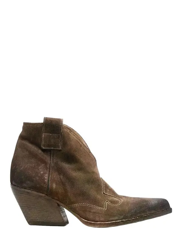 Elena Iachi Western-style Suede Boots - Neutrals