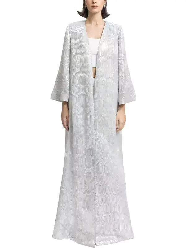 GEMY MAALOUF Open Loose-cut Maxi Kaftan - Silver