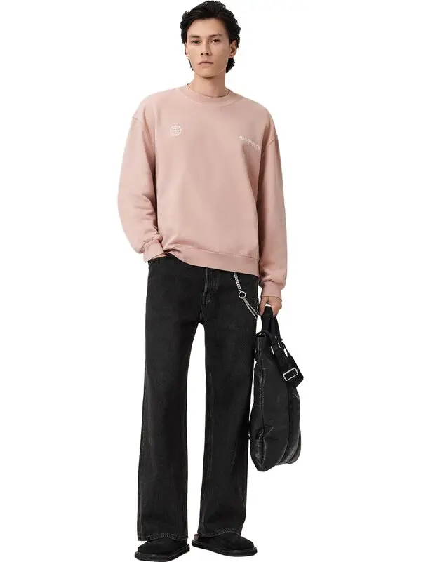 ALLSAINTS Emblem Crew Neck Sweatshirt - Sunbaked Pink
