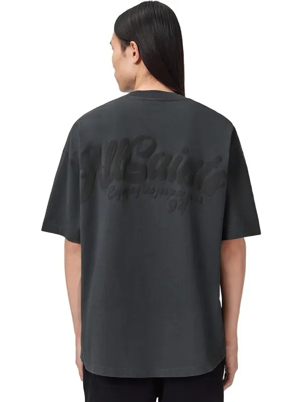ALLSAINTS Odyssey Oversized Short Sleeve Crew T-shirt - Black