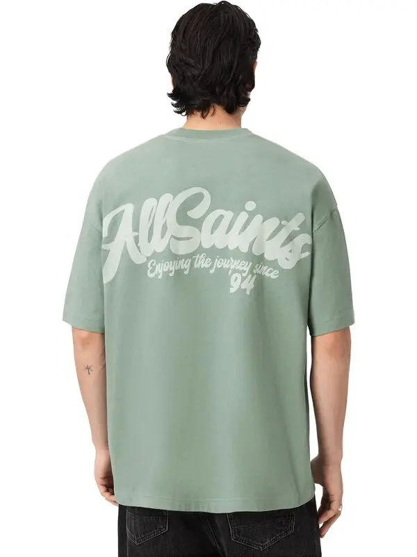 ALLSAINTS Odyssey Oversized Short Sleeve Crew T-shirt - Green
