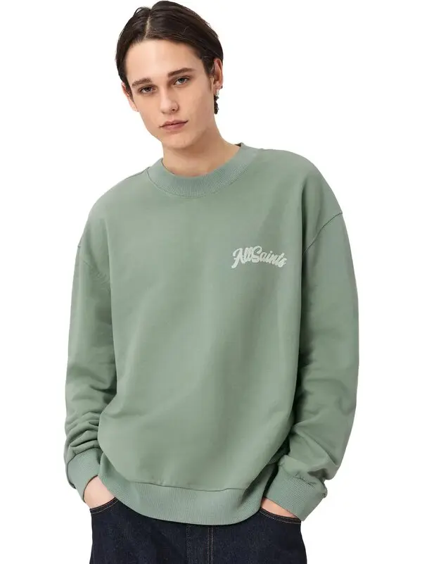ALLSAINTS Odyssey Crew Neck Sweatshirt - Green