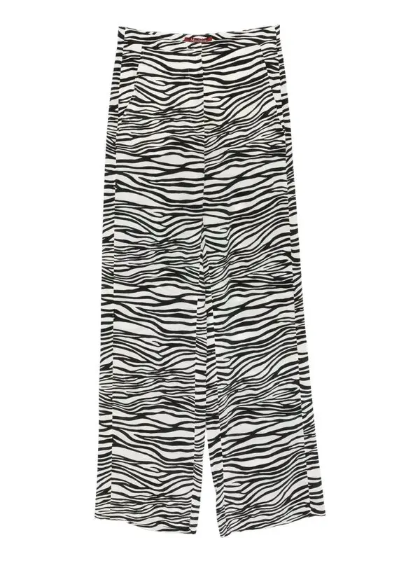 Max Mara Zebra-print Trousers - White