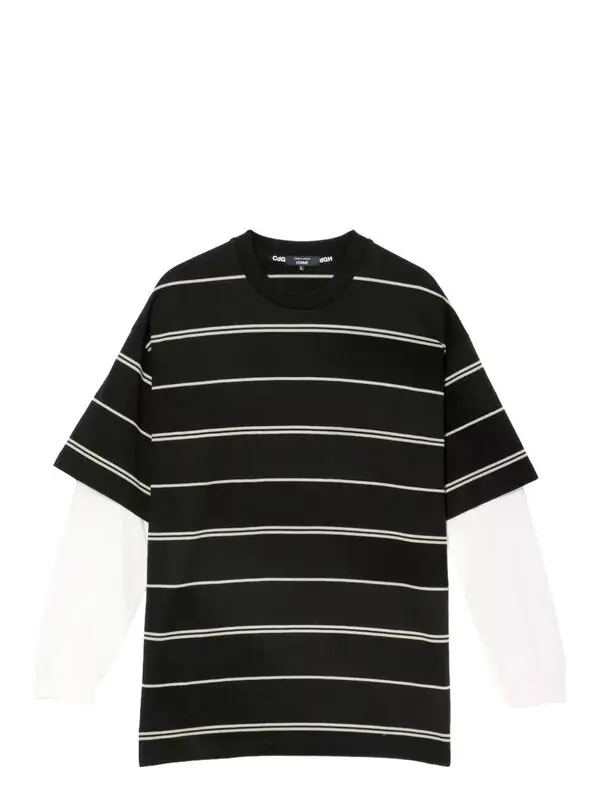 Comme Des Garçons Striped T-shirt - Black