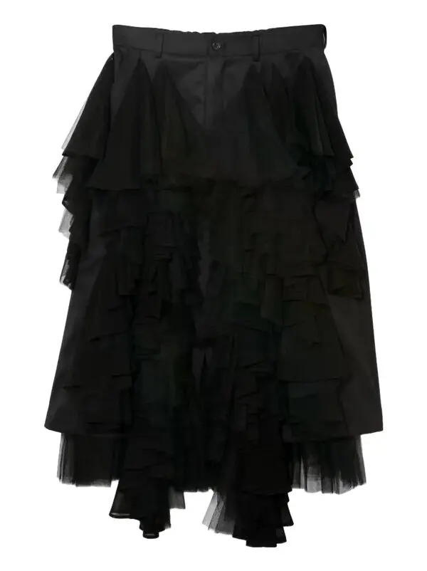 Noir Kei Ninomiya Ruffled Skirt - Black