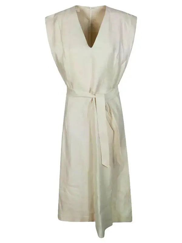 Incotex V-neck Maxi Dress - White