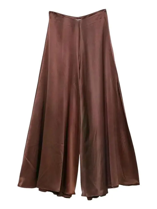 RUOHAN Silk Wide-leg Trousers - Red