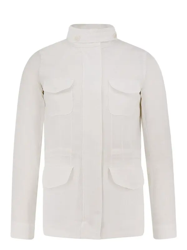 Loro Piana Traveller Lady Field Linen Jacket - White