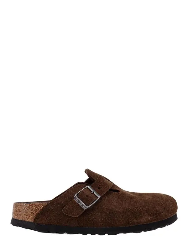 BIRKENSTOCK Suede Boston Sandals - Brown