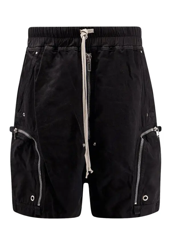 Rick Owens Denim Cargo Bermuda Shorts - Black