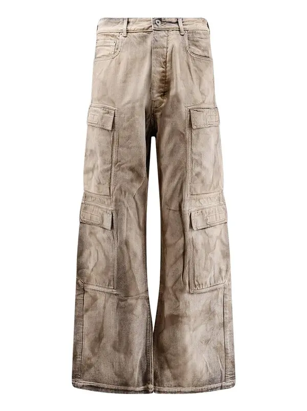Rick Owens Cargo Denim Jeans - Beige
