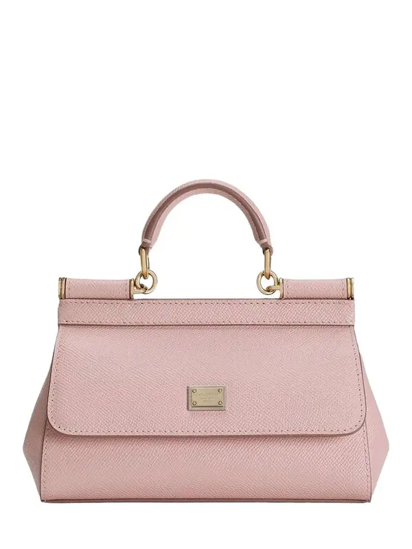 Dolce & Gabbana Sicily Small Leather Crossbody Bag - Pink