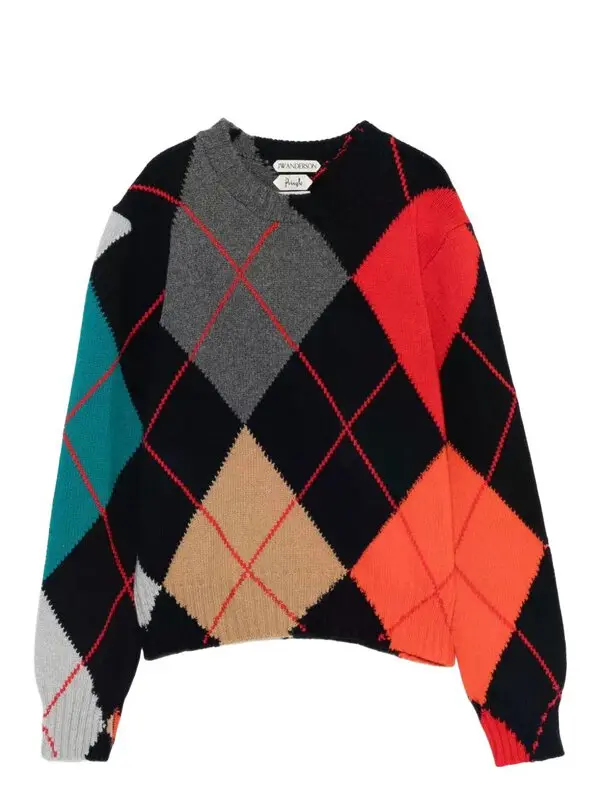 JW Anderson X Pringle Of Scotland Crew-neck Sweater - Blue