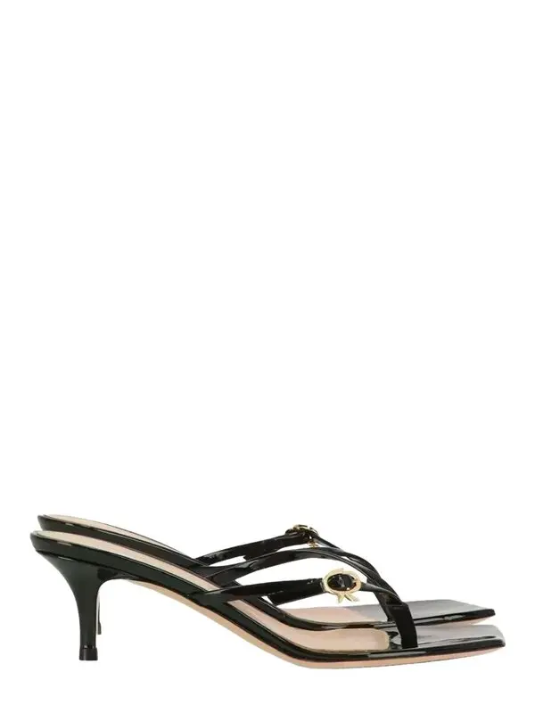 GIANVITO ROSSI Logo Detail Sandals - Black