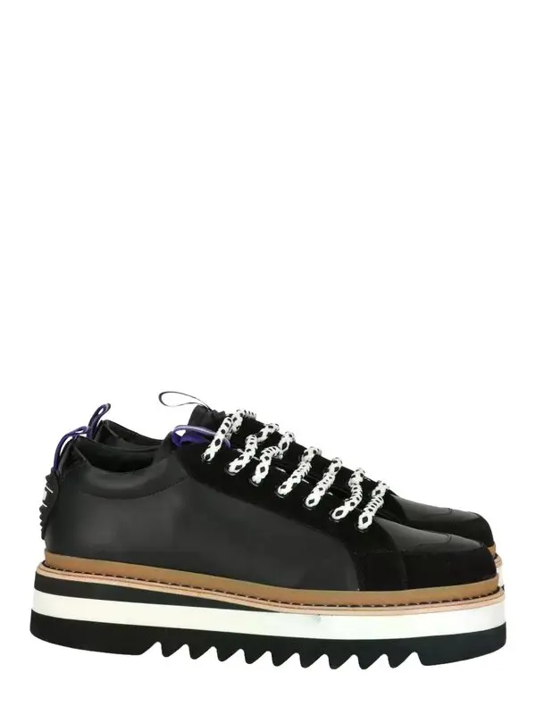 Moschino Platform Panelled Sneakers - Black