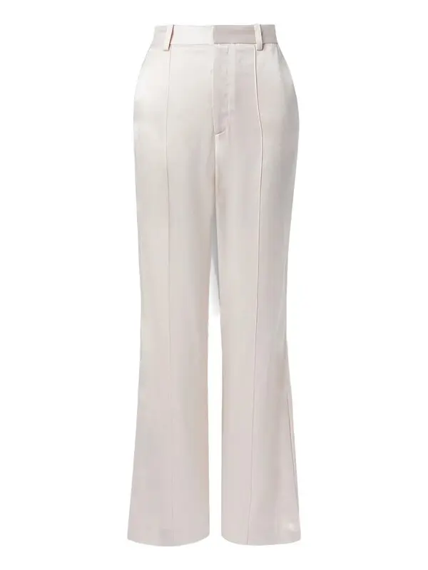 Lapointe Satin-crepe Flared Pants - Cream