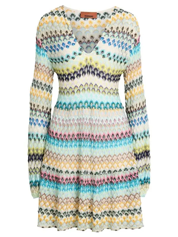Missoni Crochet-knit Mini Dress - White
