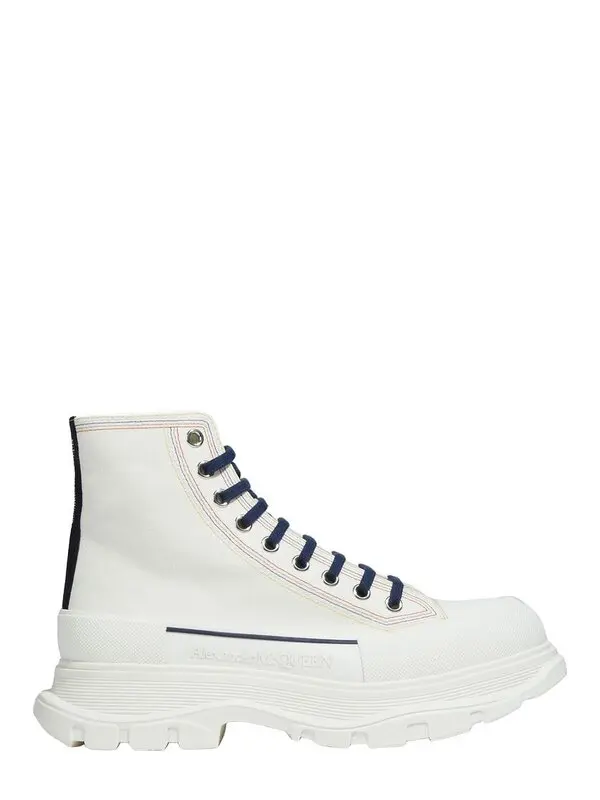Alexander McQueen Canvas Hiking Boots - Off-white