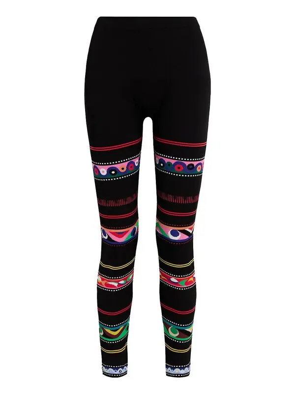 Emilio Pucci Jacquardknit Leggings - Black