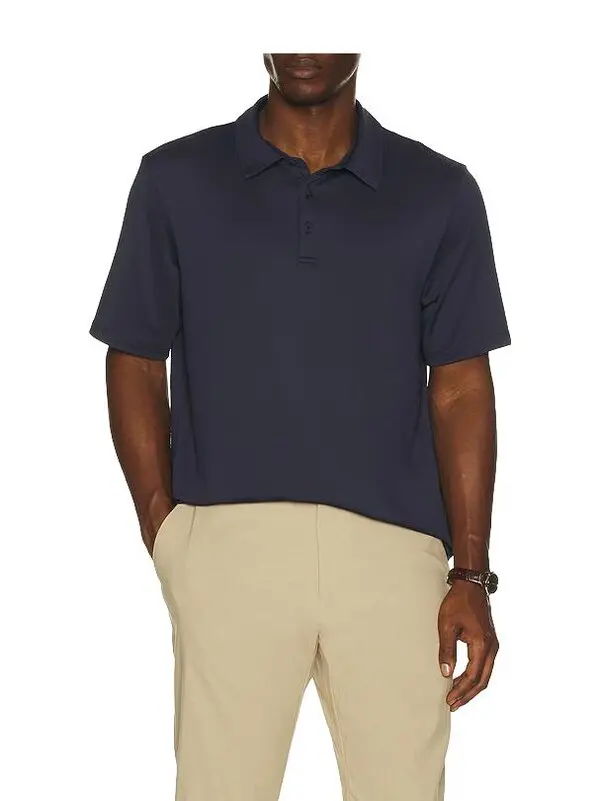 Beyond Yoga All In Active Polo In Navy - Nocturnal Navy