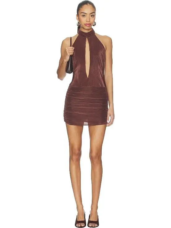 LOVERS AND FRIENDS Octavia Mini Dress - Brown