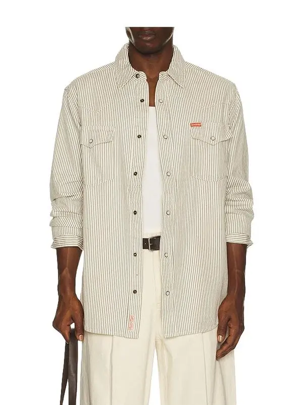 SENDERO PROVISIONS CO. The Wyatt Pearl Snap Shirt In Grey - Gray Hickory