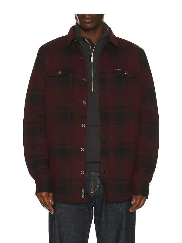 SENDERO PROVISIONS CO. Pinedale Flannel Shirt In Black - Black & Maroon