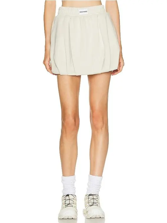GOLD HINGE Bubble Mini Skirt - Natural