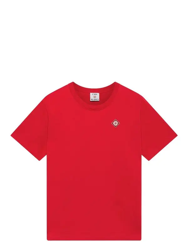 Casablanca Diamond Logo Short Sleeve T-shirt - Red