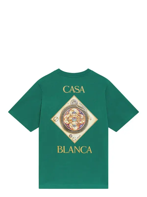 Casablanca Plafond Orne De Musique Short Sleeve T-shirt - Green
