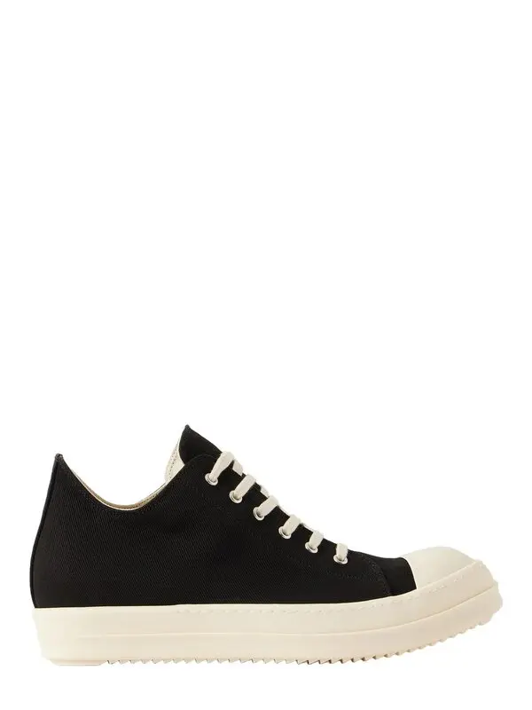 Rick Owens Ramones Denim Sneakers - Black