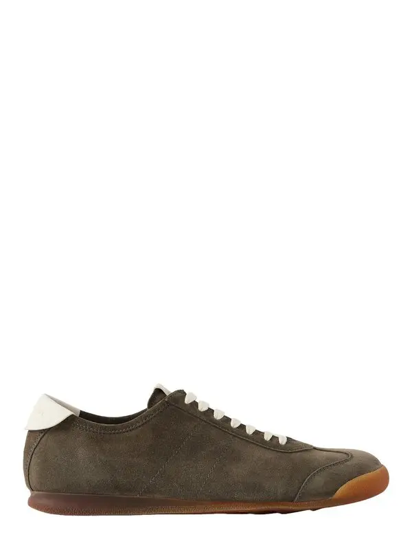 Officine Creative Hazel 001 Leather-trimmed Suede Sneakers - Green