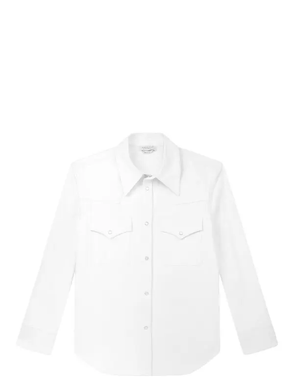 Gabriela Hearst Richard Denim Western Shirt - White