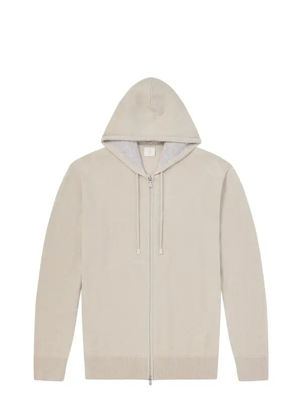 Eleventy Cashmere Zip-up Hoodie - Neutrals