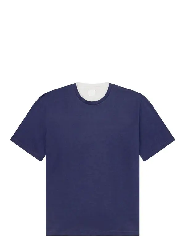 Eleventy Giza Cotton-jersey T-shirt - Blue