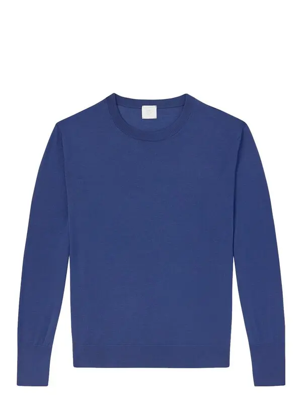 Eleventy Wool Crewneck Sweater - Blue