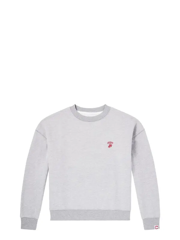 CHERRY LOS ANGELES Cotton-blend Jersey 'western Athletic' Sweatshirt - Gray