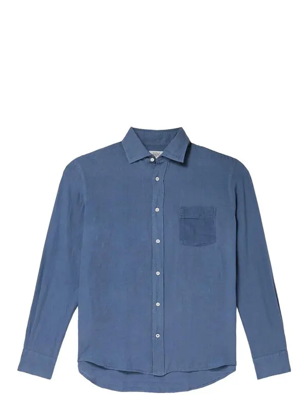 Hartford Paul Pat Linen Shirt - Blue