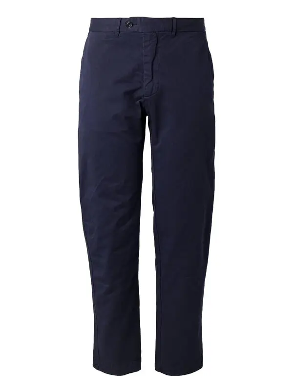 Hartford Taylor Straight-leg Cotton-gabardine Trousers - Blue