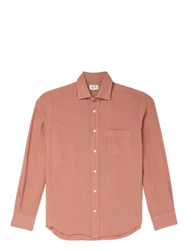 Hartford Paul Pat Linen Shirt - Orange