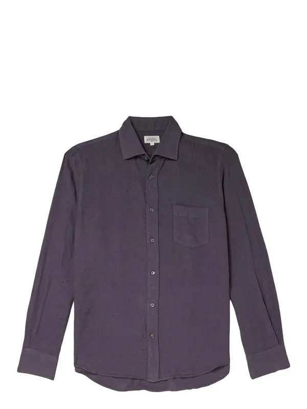 Hartford Paul Pat Linen Shirt - Blue