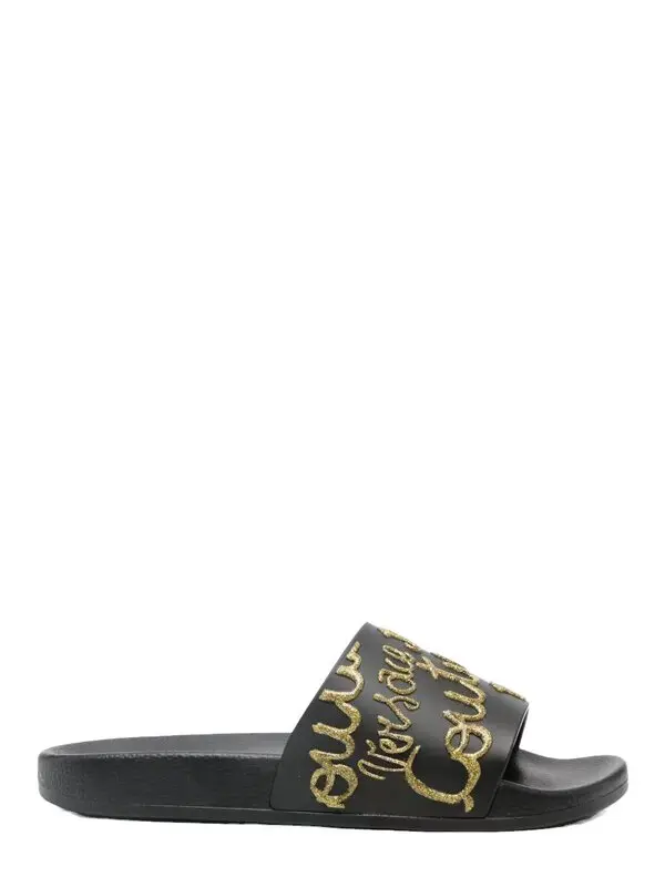 Versace Embossed Slides - Black