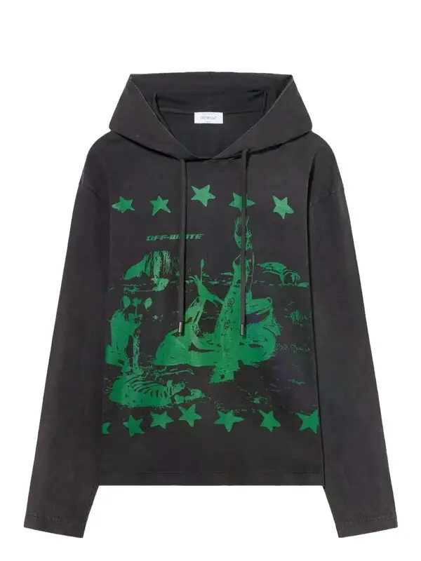 Off-White Graphic-print Long-sleeve T-shirt - Grey
